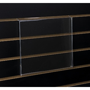 Set of 10, Slat Wall Sign Frames for 11x8.5 Graphics - Clear Plexiglas