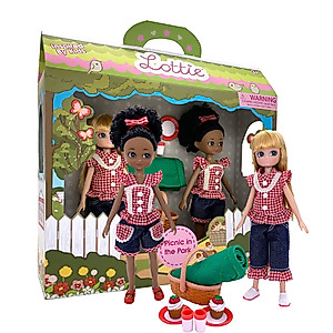 Lottie Picnic in The Park Dolls | Toys for Girls and Boys | Muñecas y Accesorios | Gifts for 3 4 5 6 7 8 Year Old | Small 7.5 inch