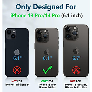 FNTCASE for iPhone 14-Pro Phone Case: Military Grade Drop Proof 13 Pro & 14 Pro Cases Mobile Cover with Kickstand & Slide | Rugged Shockproof Protective Cell Phonecase for Apple 14pro/13pro 6.1''