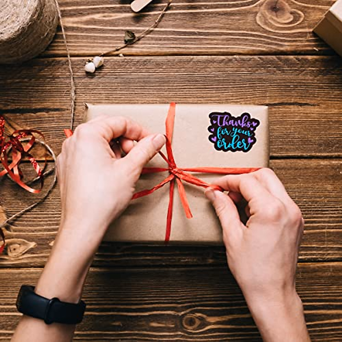 Wailozco Thanks for Your Order Stickers,Thank You Stickers,Handmade Stickers,Small Shop Stickers,Envelopes Stickers for Small Business, Online Retailers,Handmade Goods,500 Labels Per Roll