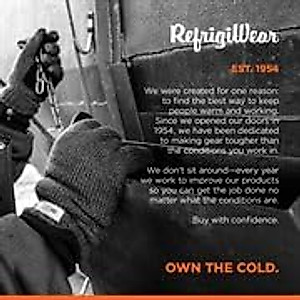 RefrigiWear Thinsulate Insulated Fleece Lined 100% Ragg Wool Leather Palm Gloves (Green, X-Large)