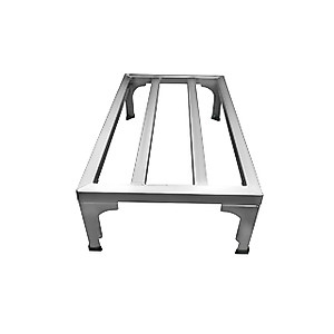 SHOPCraft Heavy Duty Aluminum Dunnage Rack, 20” X 36” X 7.5” Industrial Grade Aluminum Storage Rack, Commercial Food Service Storage Rack