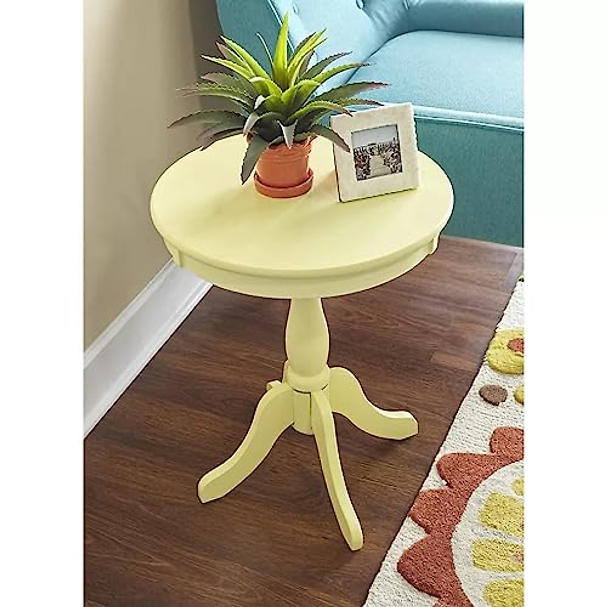 ACME Furniture Alger Side Table, Light Yellow, One Size