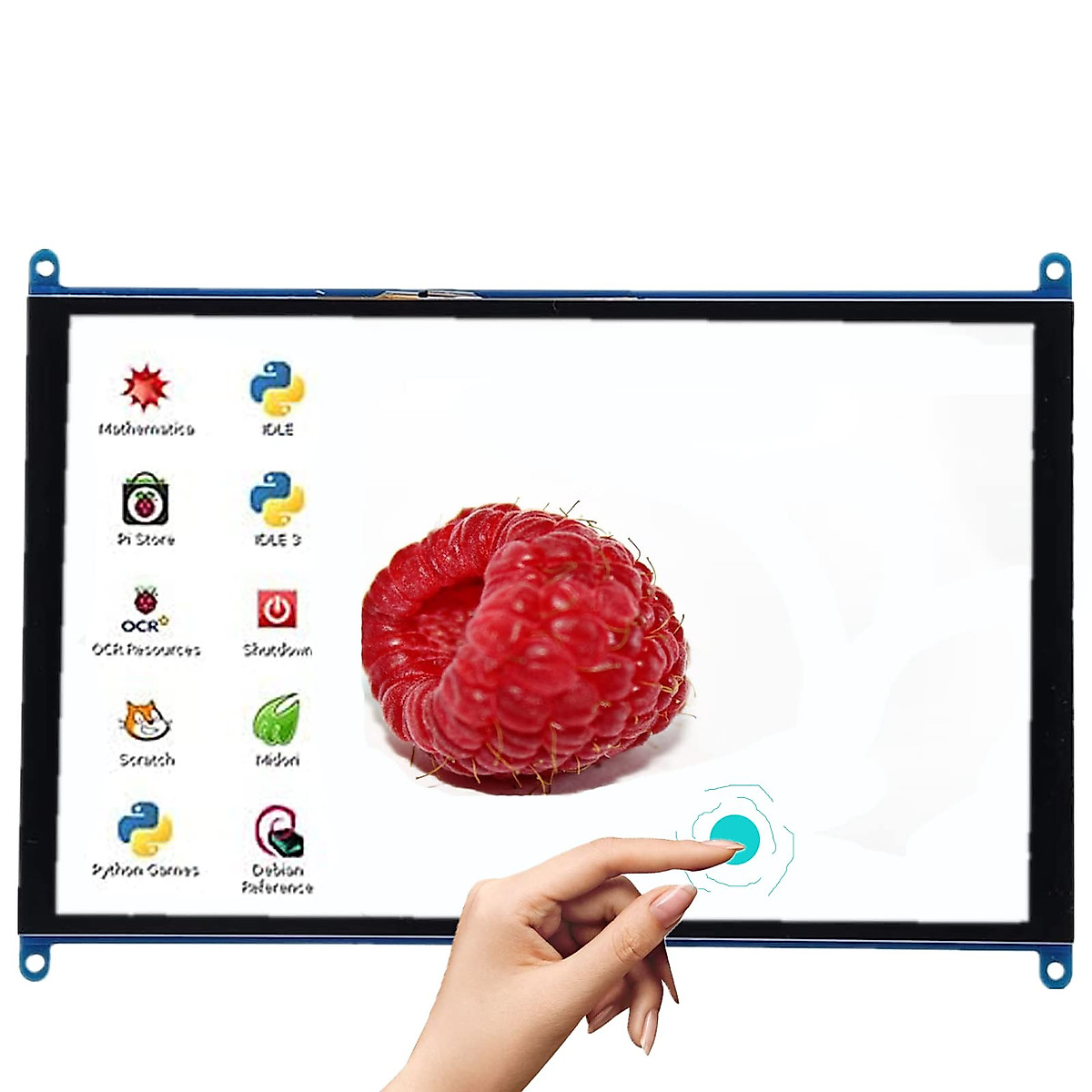 10in Touch Screen, 1024×600 LCD Display with Charging Cable, for Raspberry Pi 4 Screen, for Raspberry Pi/Windows/Ubuntu/Raspbain/Ulinx/Linx