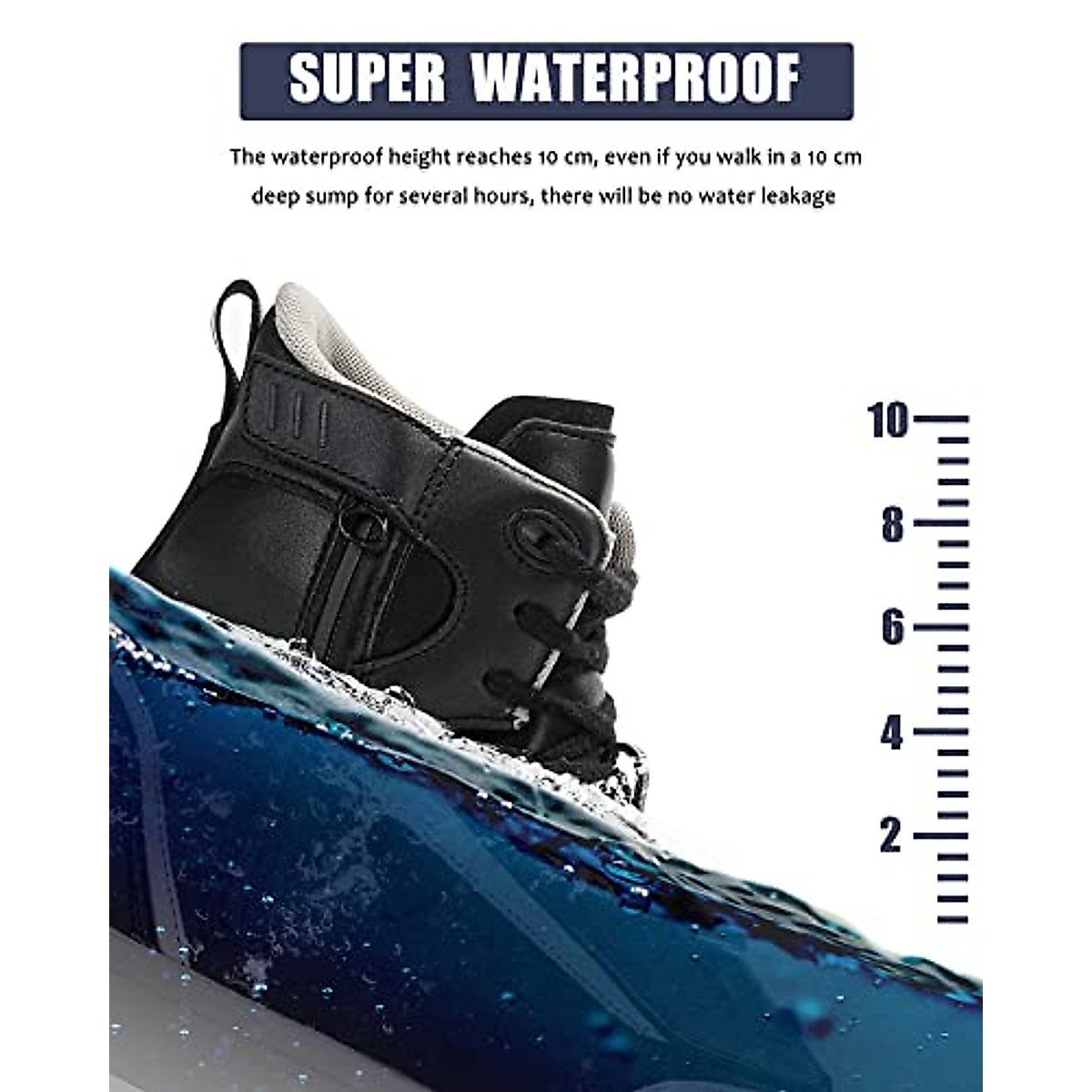 IRON JIA'S Motorcycle Shoes, Men Streetbike Casual Motorcycle Riding Boots Waterproof Anti-Slip Breathable Ankle Support Protective Gear Power Sport Footwear Black