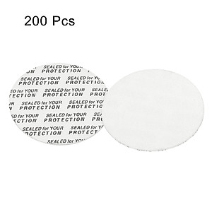 PATIKIL 38mm/1.5" Foam Lid Liner, 200Pack Adhesive PS Foam Lid Liner Pressure Sensitive Seal Cap Liners Resistant Tamper for Plastic Glass Jar Bottle Cap Seals