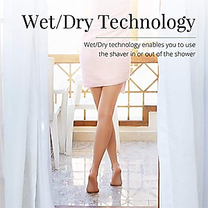 Remington WDF5030A Smooth & Silky Electric Shaver for Women, 4-Blade Smooth Glide Foil Shaver and Bikini Trimmer with Almond Oil Strip, Purple/White