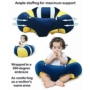 Obbolo Baby Support Seat for Sitting Up, Baby Cute Sofa Chair Pillow for 3-36 Months Infants, Comfy Plush Stable Newborn Chair Gift