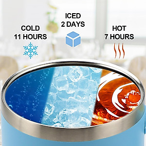 KrazeKK Personalized 40 Oz Monogrammed Initial Tumbler - Insulated Coffee Cup with Handle, Straw - Customized Reusable Water Bottle Travel Mug With Letter A-Z - Birthday Gifts for Women, Men, Friend