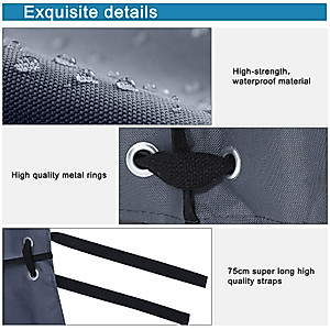 ABCCANOPY Outdoor Rectangular Patio Furniture Covers 600D Oxford Heavy Duty Table Cover Waterproof Windproof Anti-UV Dust Proof Protective Covers Dining Table & Chair Set Cover 90x64x28 inches