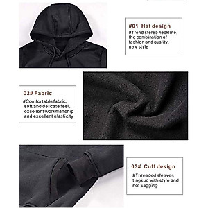 JUPKEM unisex animation hoodie cosplay Jacket Pullover Sweatshirt with Pocket (Black 1, X-Large)