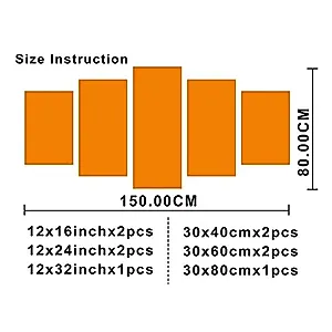 Posters Prints GTR Vs Supra Race Cars Canvas 5 Piece Five Panel Print Modern Wall Art Poster Picture Home Decor Gift (size 2) Frameless