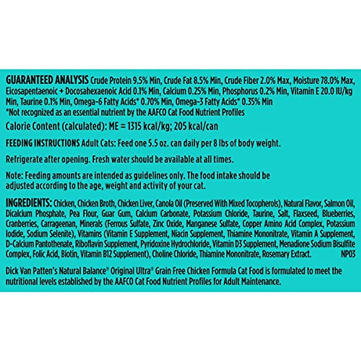 Natural Balance Original Ultra Grain Free Chicken Cat Food Wet Canned Food for Cats 5.5-oz. Can (Pack of 24)