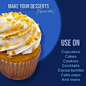 Sprinkles | 8 oz | Gold sugars | Manvscakes | Star sugar