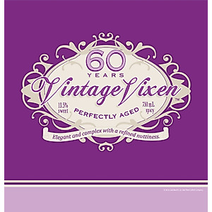 Creative Converting Vintage Vixen 60th Birthday Plastic Banquet Table Cover, 54 by 108-Inch