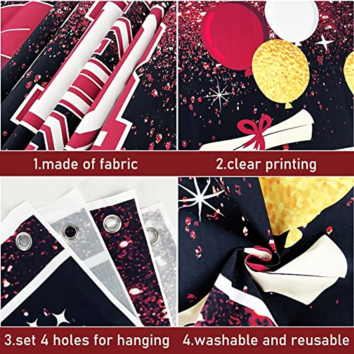 Graduation Banner 2023 Maroon Larger Senior Banner 118INCHS Graduation Yard Sign Lawn Outdoor Garden Senior Graduation Decorations 2023