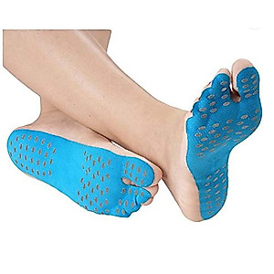 Barefoot Doobie Eco-Friendly Foot Adhesive Pads Outdoor Indoor Recreation for Hot Sand, Pool, Park, Lawn, Street, Spa, Non Slip Yoga Socks Flexible Feet