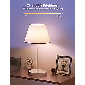 Govee Smart Light Bulbs, Dimmable LED Bulbs Work with Alexa & Google Assistant, 2700K 800 Lumens Soft Warm White WiFi & Bluetooth Light Bulbs, A19 E26 9W LED Bulbs, 60W Equivalent, 4 Pack