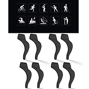 Anti-Slip Eyeglass Ear Grips Hook, 5 Pairs Eyeglasses Temple Tips Sleeve Retainer