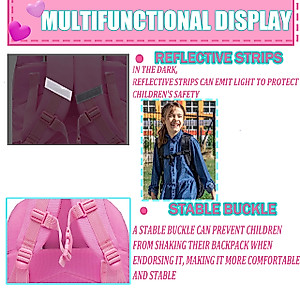 ZBAOGTW Rolling Backpack for Girls Kids Backpack with Wheels Backpacks for Elementary with Lunch Box Pencil Case Trolley Luggage