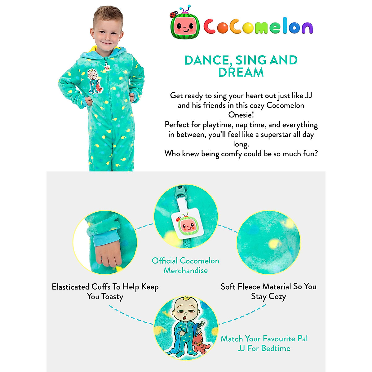 Cocomelon Boys' Onesie JJ Multicolor 5