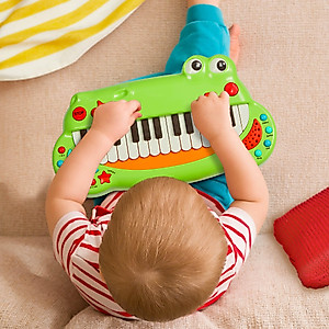Battat- Toddler Piano Toy – Musical Instrument For Kids, Children – Animal Keyboard Piano With 5 Instrument Settings-Crocodile Piano – 2 Years +