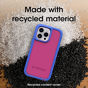 OtterBox iPhone 14 Pro (ONLY) Defender Series XT Case - Blooming Lotus (Pink), screenless, Rugged, Snaps to MagSafe, Lanyard Attachment