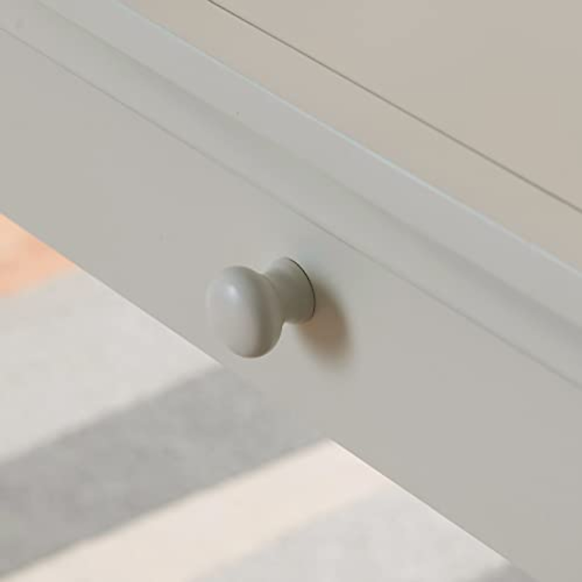 Leick Home Cottage White Turned leg Laptop Desk with Center Drawer, White