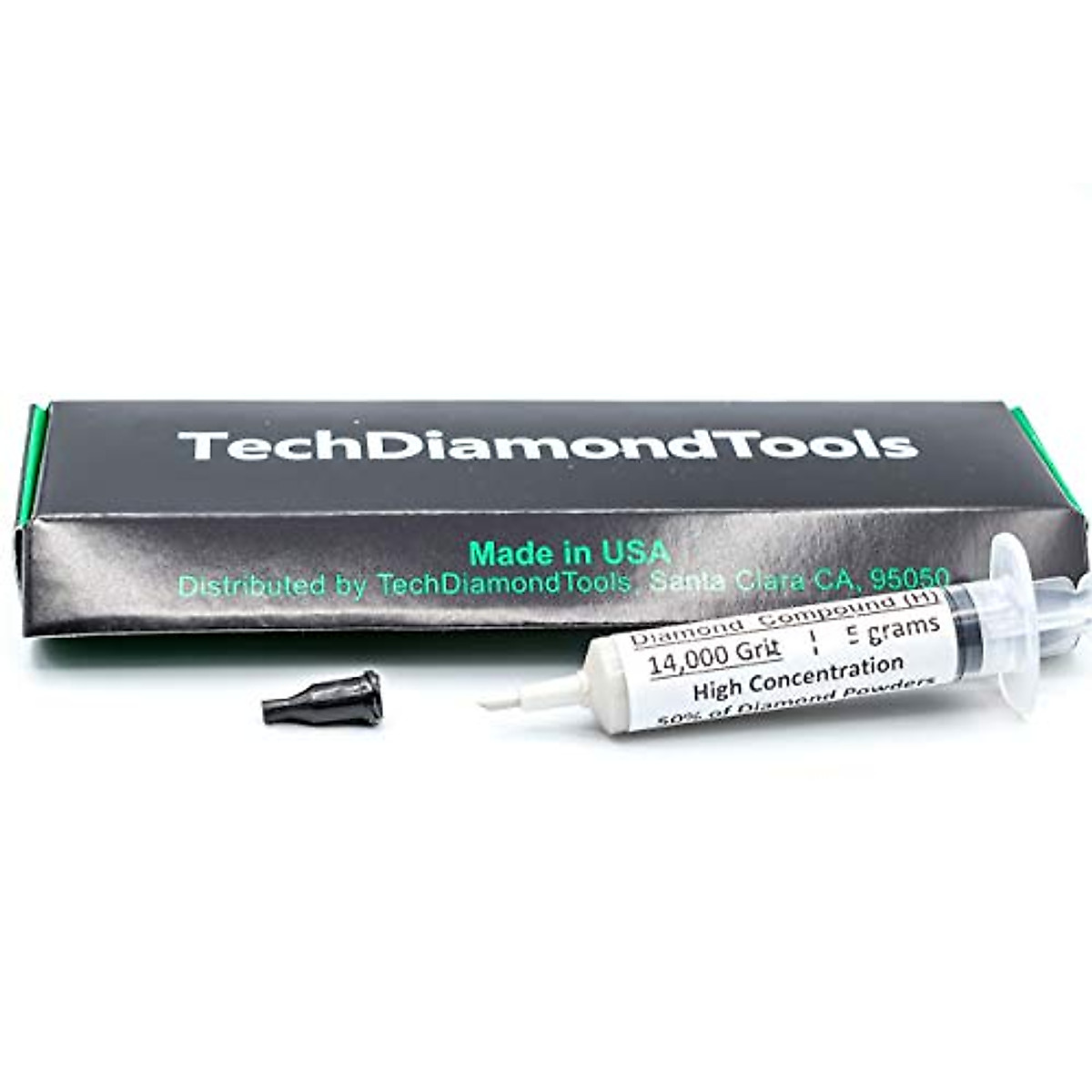 TechDiamondTools Diamond Polishing Compound Polishing Paste 14,000 Grit 0-1 Microns for Marble Glass Metal Rock Jewelry Resin Silver Chrome Gemstone with High Concentration of Diamond Powder USA Made