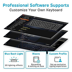 RK ROYAL KLUDGE RK89 85% Triple Mode BT5.0/2.4G/USB-C Hot Swappable Mechanical Keyboard, 89 Keys Compact Mechanical Keyboard with Detachable Frame & Software (Hot-Swappable Brown Switch, White)