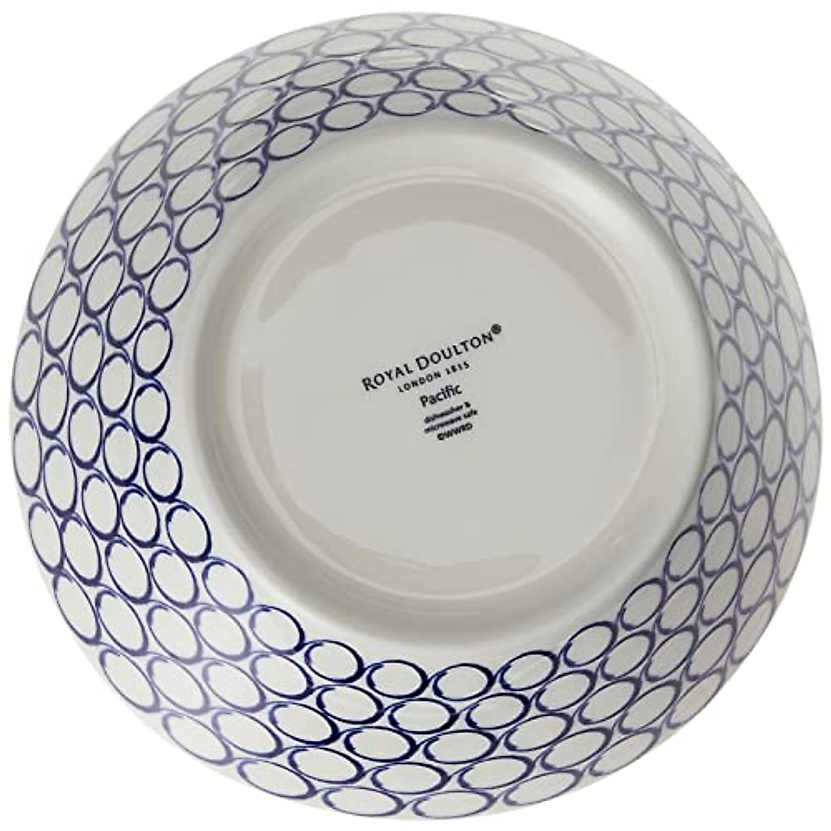 Royal Doulton Porcelain Pacific Mixed Patterns Bowls Set of 6, Blue/White, 5.9"