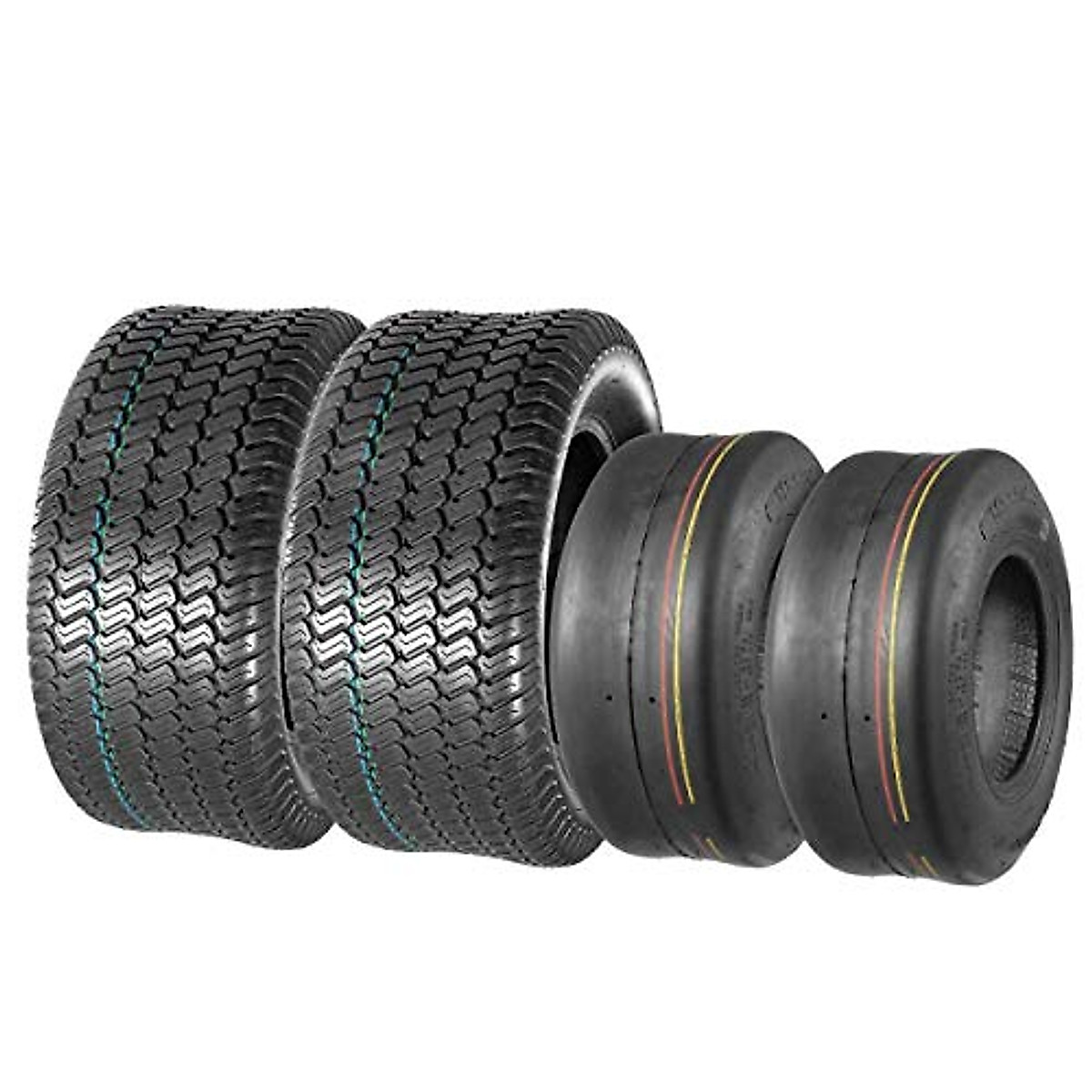 MaxAuto Lawn Mower Turf Tires 13x5-6 Front & 23X9.50-12 Rear 4PR(2 Front tires+2 Rear Tires)