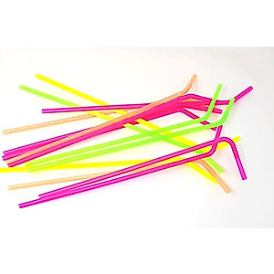 17 Inch Mammoth Bendy Straws - ASSORTED NEON (Pack of 200) (2)