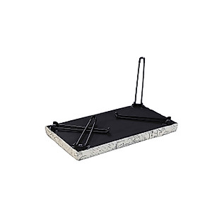 Ore International Old World Accent Seat with Foldable Legs, 17", Ivory