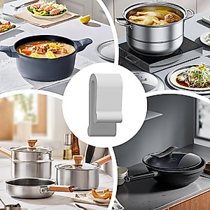 8Pieces Oven Lid Protector Clips,Dutch Oven Lid Lifter,Silicone Pan Protectors,Cookware Protector Replacement Clips,Cookware Protectors, Pan Clips, Protective Clips For Display Storage Stacking