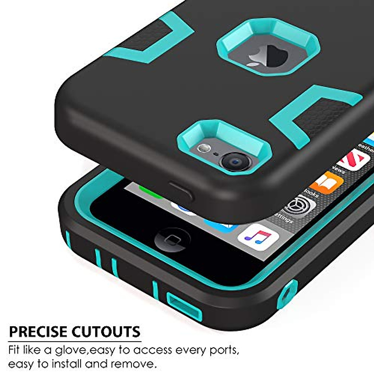 iPod Touch 7 Case, iPod Touch 6th Gen Case, Anti-Scratch Anti-Fingerprint Heavy Duty Protection Shockproof Rugged Cover Apple iPod Touch 2019,Blue