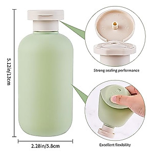 WLLHYF Squeeze Bottles 2 Pack 200 ML Refillable Plastic Travel Containers Empty Bottles with Disc Top Flip Cap Travel Accessories for Shampoo Creams Lotion Conditioner