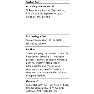 AMBER NATURALZ Pyntril Peaceful Mind Herbal Supplement for Dogs, Cats, Birds, Guinea Pigs, and Rabbits | Herbal Pet Supplement for Relaxation | 1 Fluid Ounce Glass Bottle | Manufactured in The USA