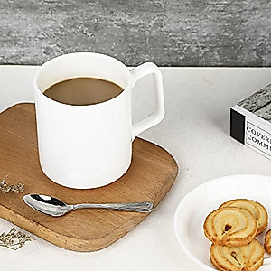 FunIdea Fine Bone Ceramic Coffee Mug with Handles for Hot Beverages Coffee Cappuccino Latte Cocoa Tea Perfect for Home (15oz)