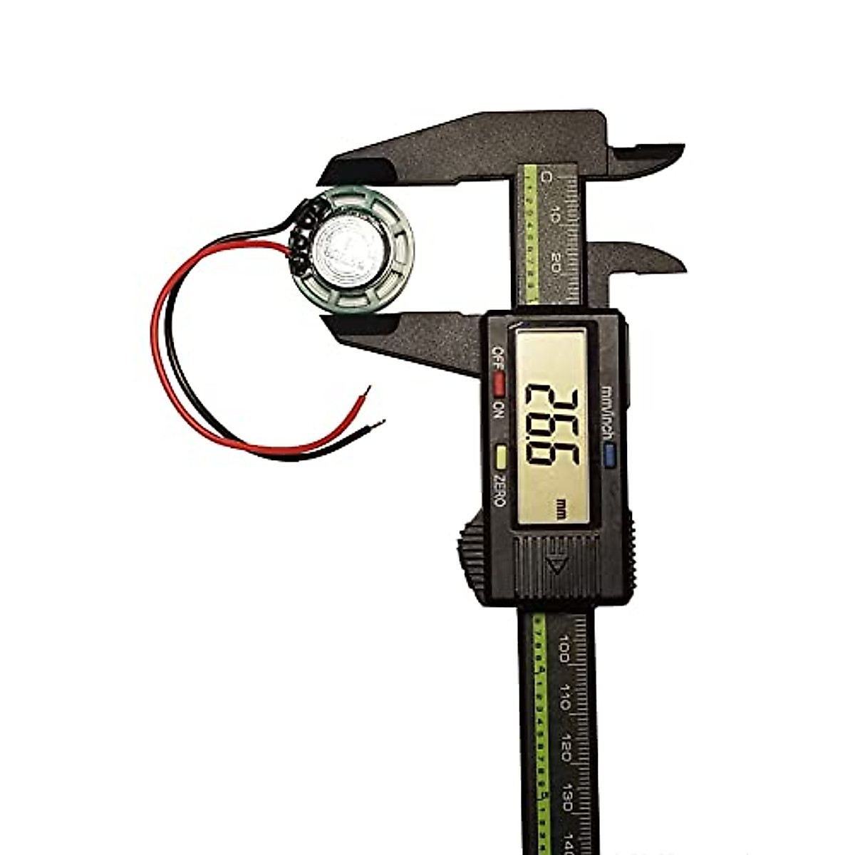 1in Speaker 26mm 8 ohm 1/4 Watt (0.25w) Nominal / 1/2 Watt (0.5 w) Maximum Power Output - Green Plastic Shell with 4 in (104 mm) Wires