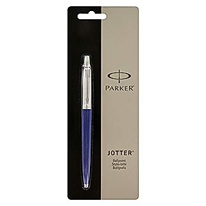 Parker Jotter 3 Colours - 1 Black + 1 Blue + 1 Red Ballpoint Pen 1.0mm, Medium Point, Black Ink (Jotter Box) (Medium Point, Black)