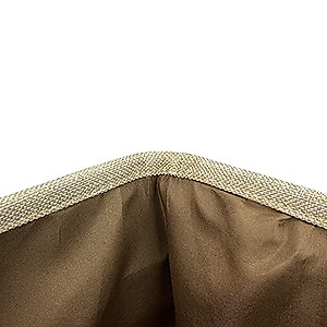 MALIHONG Personalized Foldable Storage Basket with Cute Dog Shiba Inu Collapsible Sturdy Fabric Bone Pet Toys Storage Bin Cube with Handles for Organizing Shelf Home Closet, Brown and White