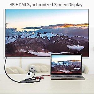USB C 5 in 1 Adapter, YMY USB Type-C Hub to 4K HDMI, USB3.0 and USB C PD Charging Compatible for Apple MacBook Pro, Dell XPS,Chromebook Pixel, Lumia950 (5-in-1, Black)