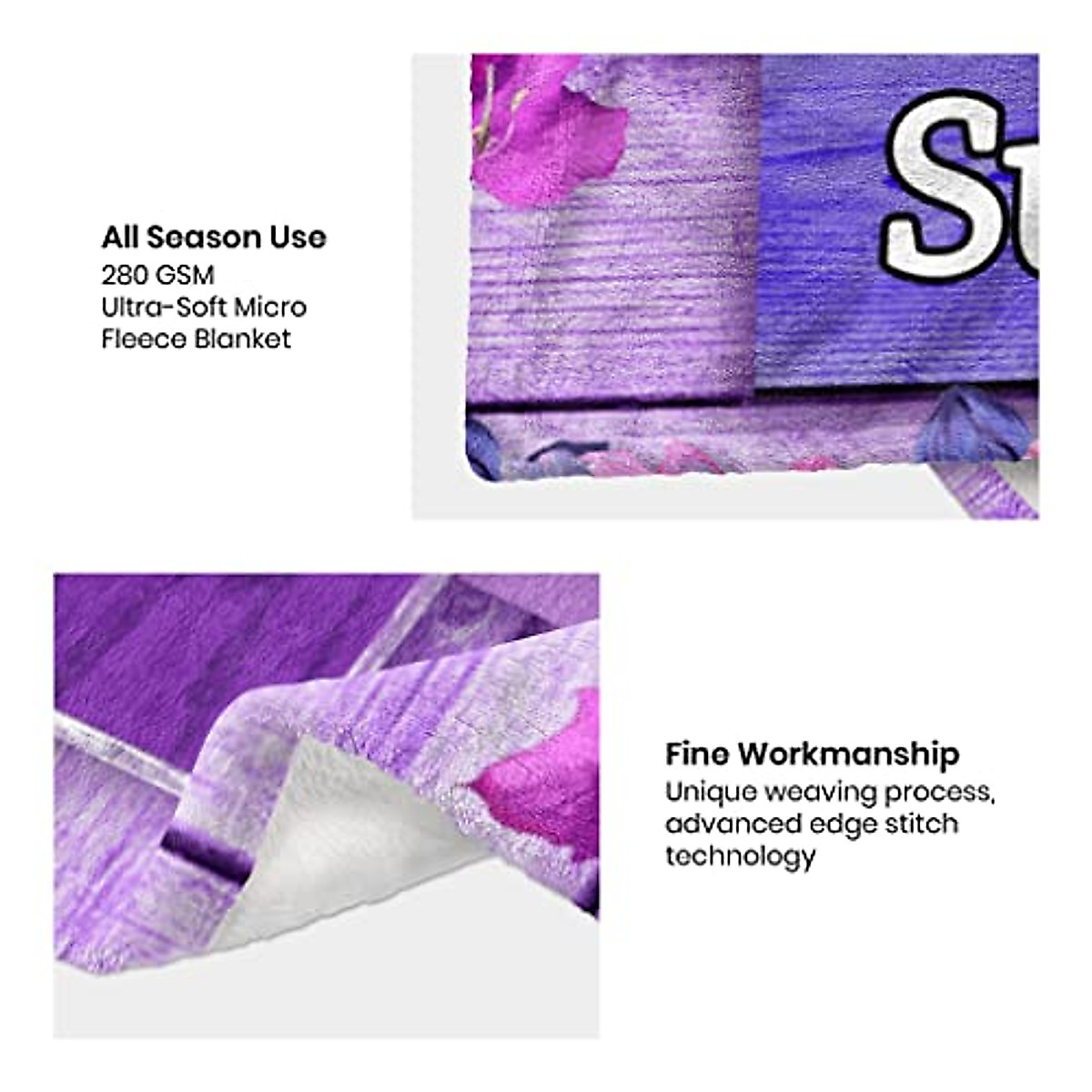 YRAQLVU Happy Retirement Gifts for Women Flannel Throw Blanket to Grandma Mom Warm Travel Blanket for Couch Lightweight Blankets 60&quot;x 50&quot;