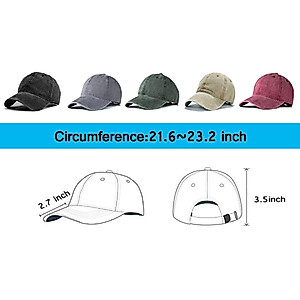 Kemeicle Unisex Adjustable Washed Dyed Baseball Cap Goldwing Snapback Rock Hat Red