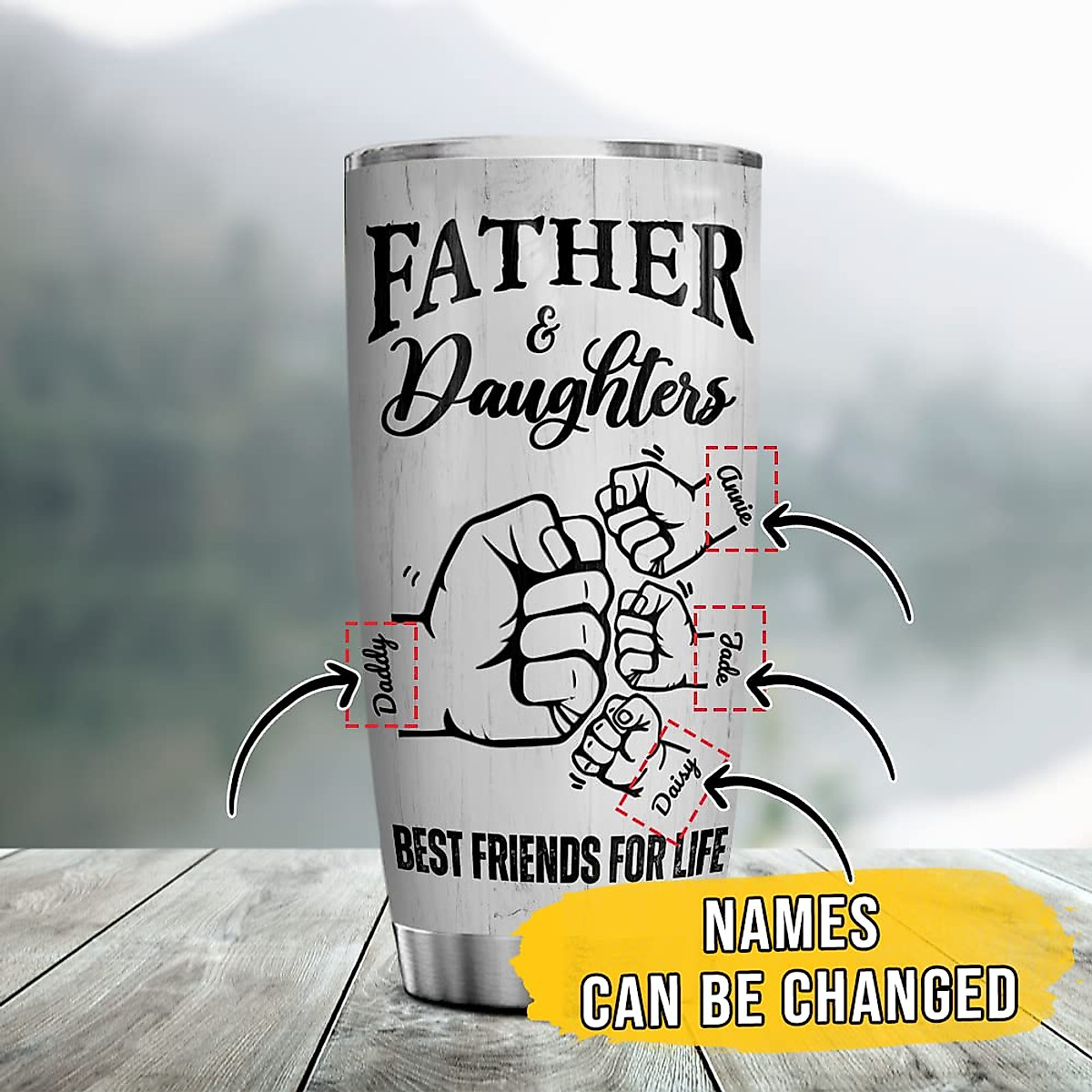 Wassmin Dad Gifts From Daughter Personalized Father Daughter Best Friends Tumbler Cup 20oz 30oz Dads Stainless Steel Insulated Coffee Tumblers Travel Mug Fathers Day Birthday Christmas Presents