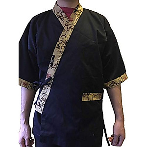 Tonrier Osaka Tokyo Chef Coat Jacket Kimono Sushi Restaurant Bar Japanese Clothes Uniform 5 size Unisex M