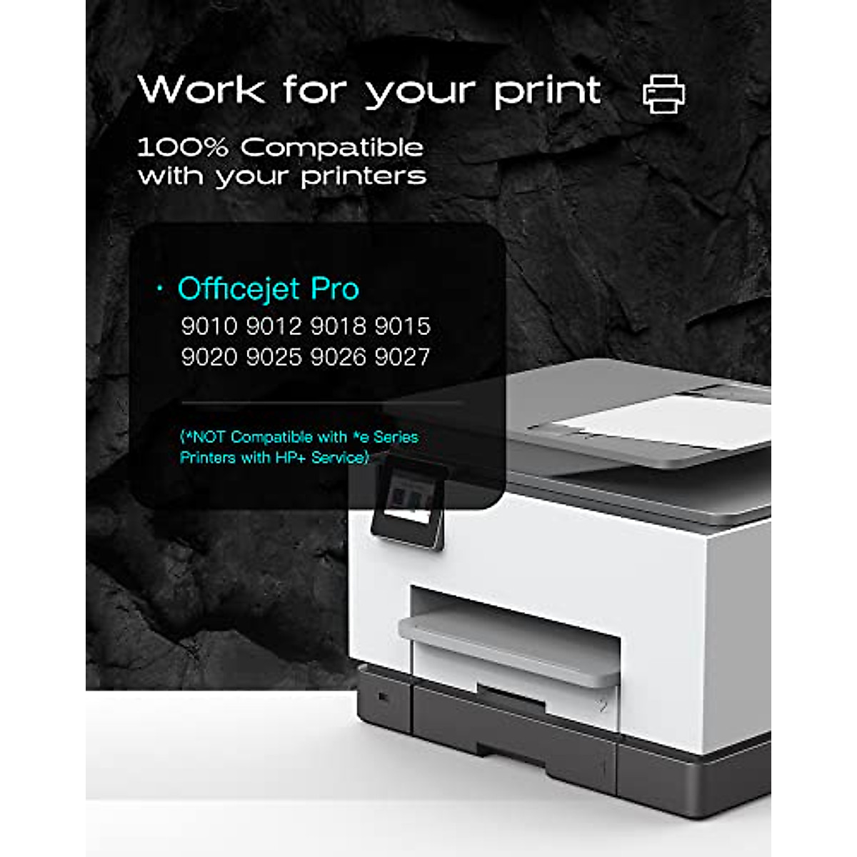 【Larger Capacity】 962XL High-Yield Ink Cartridge Combo Pack, Replacement for HP 962 962 XL Ink Cartridges, for OfficeJet Pro 9010 Series 9018 9012 9020 9015 9025 9022 9026 9027 (1BK/1C/1M/1Y, 4P)