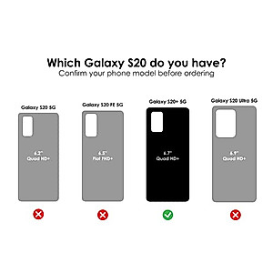 OTTERBOX SYMMETRY CLEAR SERIES Case for Galaxy S20+/Galaxy S20+ 5G (ONLY - Not compatible with any other Galaxy S20 models) - STARDUST (SILVER FLAKE/CLEAR)