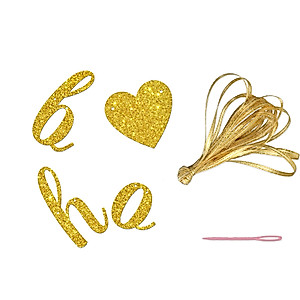 Maicaiffe Happy Golden Birthday Banner - Golden Birthday Party Decor - Stay Golden - Happy Birthday Party Decorations, Gold Glitter
